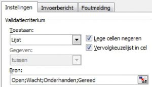 Keuzelijst in Excel - Easy Template
