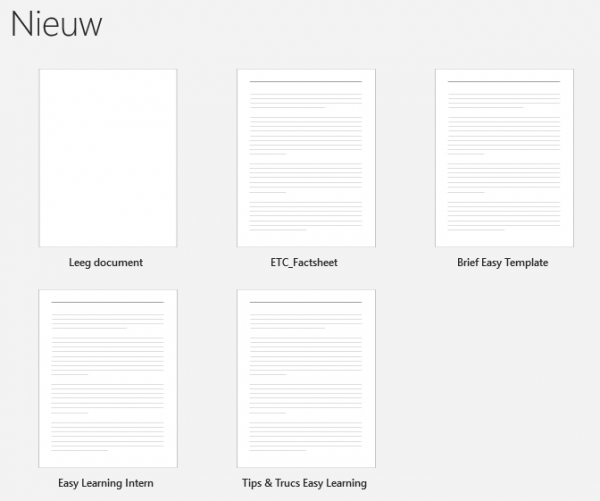 Standaard Word template - Easy Template